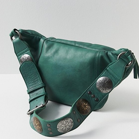 Free People | Bags | Fp Wilder Embellished Sling Bag Green | Poshmark